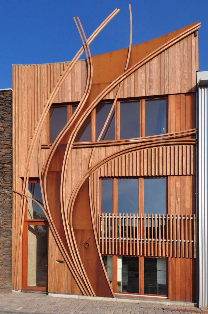 Corten steel and wood facade house, Leyden, Netherlands: Most Beautiful ...