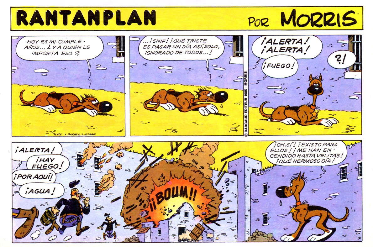 PERROS Y GATOS FAMOSOS: RANTANPLAN, EL PERRO DE LUCKY LUKE COMIC