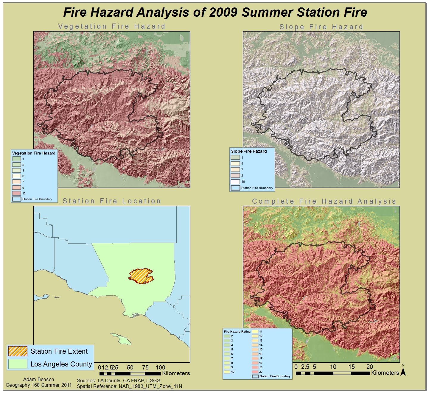 Intermediate GIS Summer 2011: Lab 4: Fire Hazard Analysis
