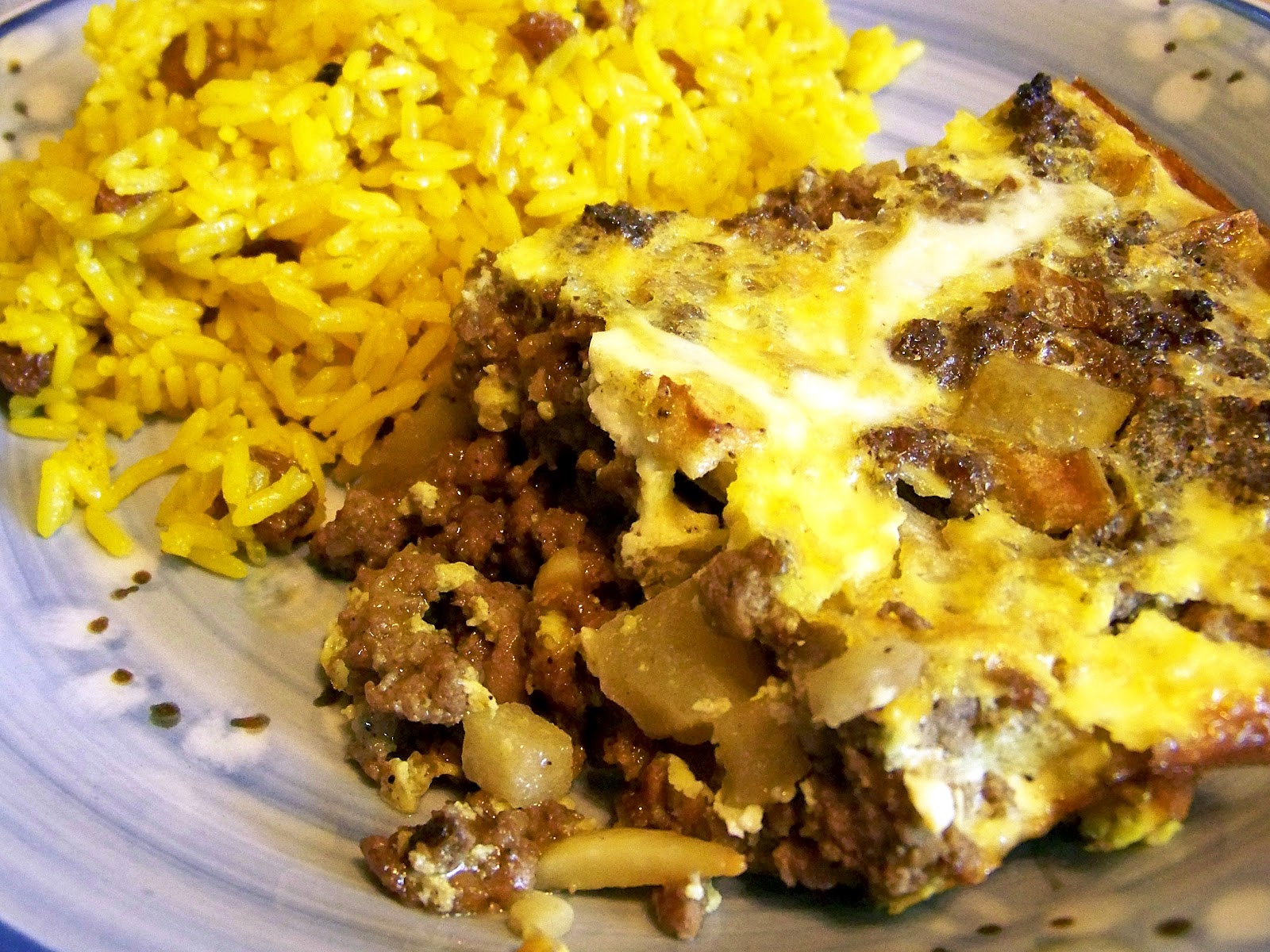 Bobotie et riz jaune