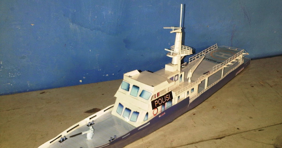 Papermodel Kapal Perang & Lain2: Papercraft Kapal Patroli Bisma 8001