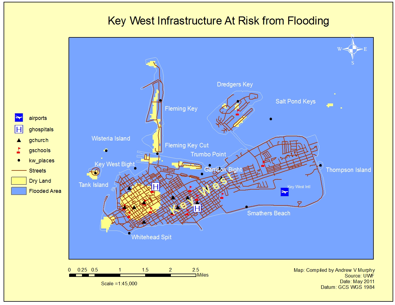 Applications in GIS: Hurricane (A Study of Wilma effects in Key West FL)