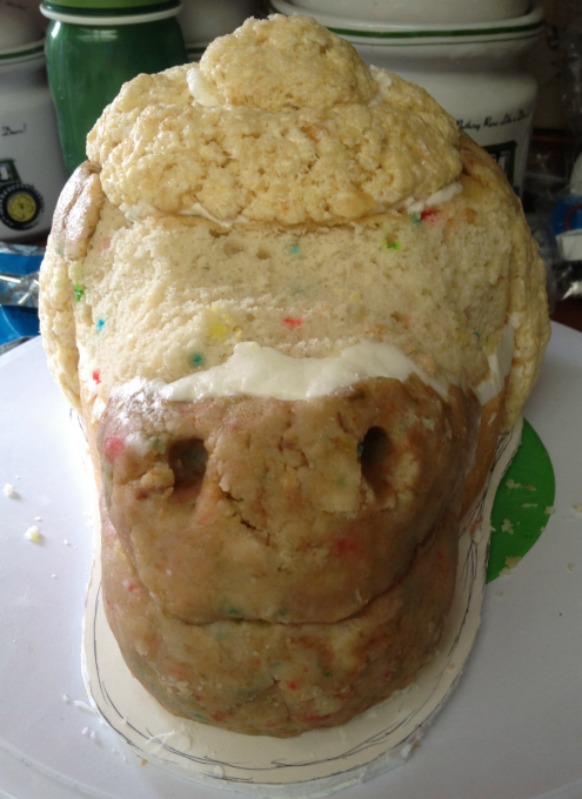 The Crafty Conundrum: SYTYC -T-Rex Cake Tutorial