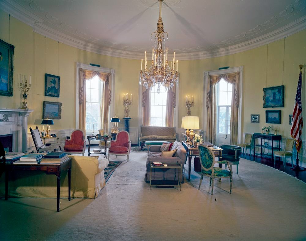 View of President John F. Kennedy’s Rooms, White House in 1962 ...