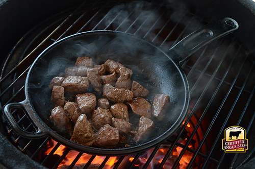 Fire Seared Beef Tenderloin Tips with Rice