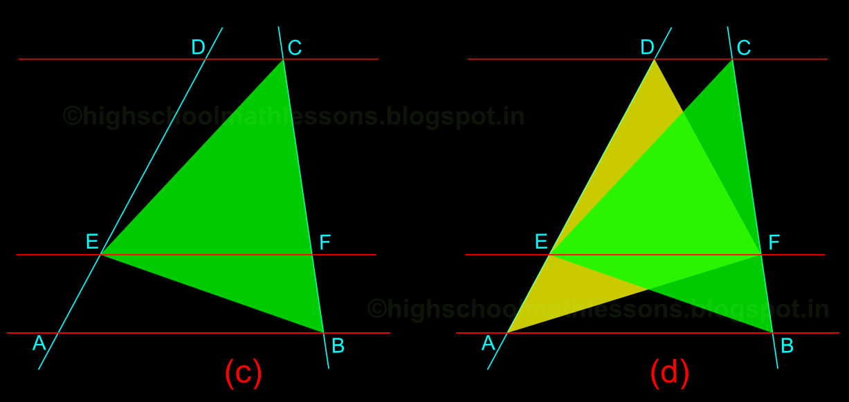High school Mathematics Lessons: Chapter 18 - Three parallel lines cut ...