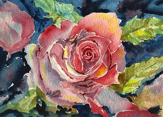 Contemporary Artists of Georgia: Floral Art Rose Painting,Flower Art ...