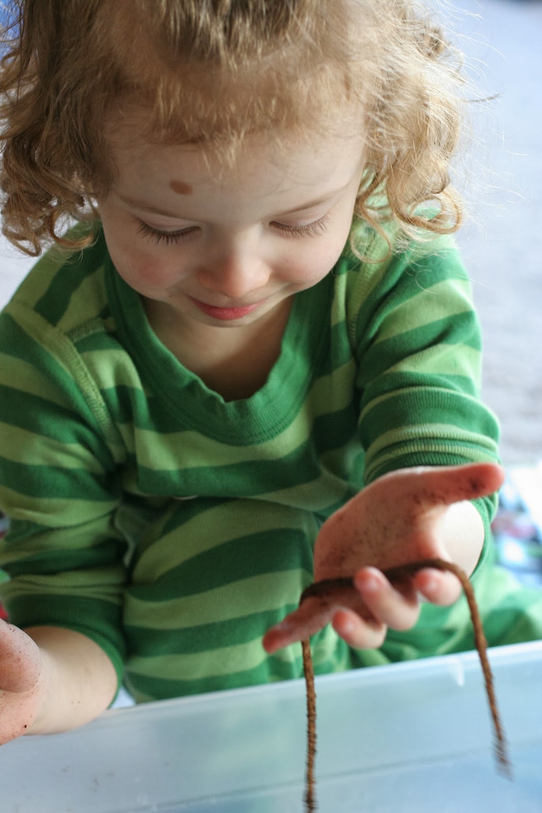 Super Easy Sensory Play: Dirt and Worms