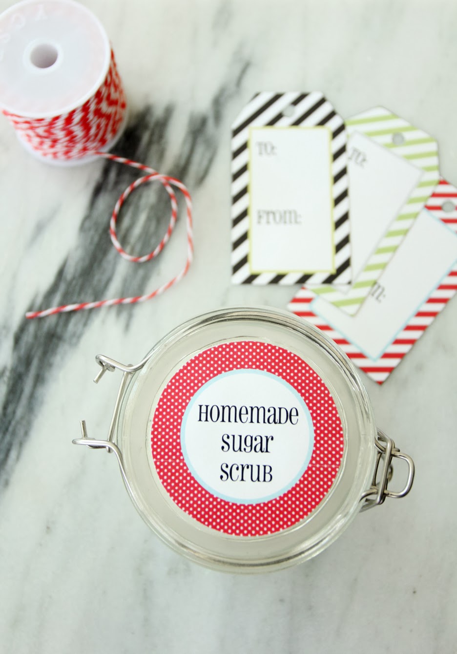 Homemade Sugar Scrub with Free Printable Tags and Labels – Less Than ...