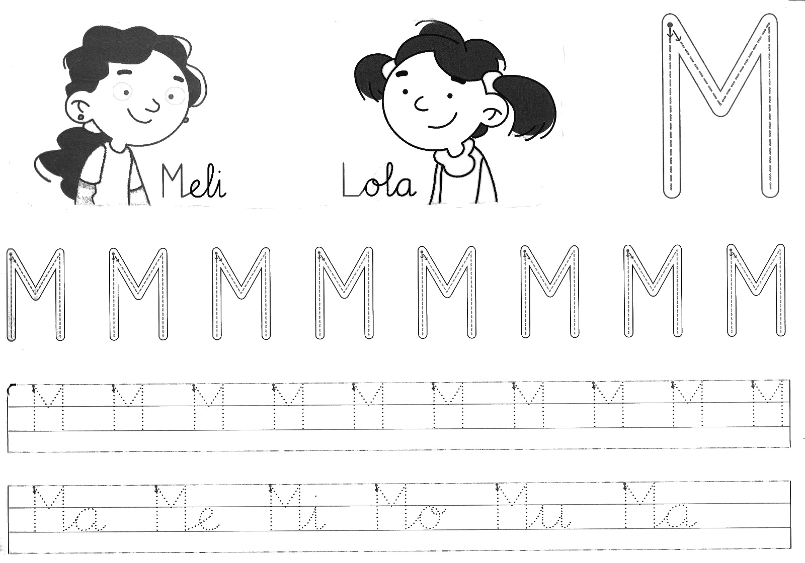 Mi Mundo Infantil: GRAFÍA DE LA M