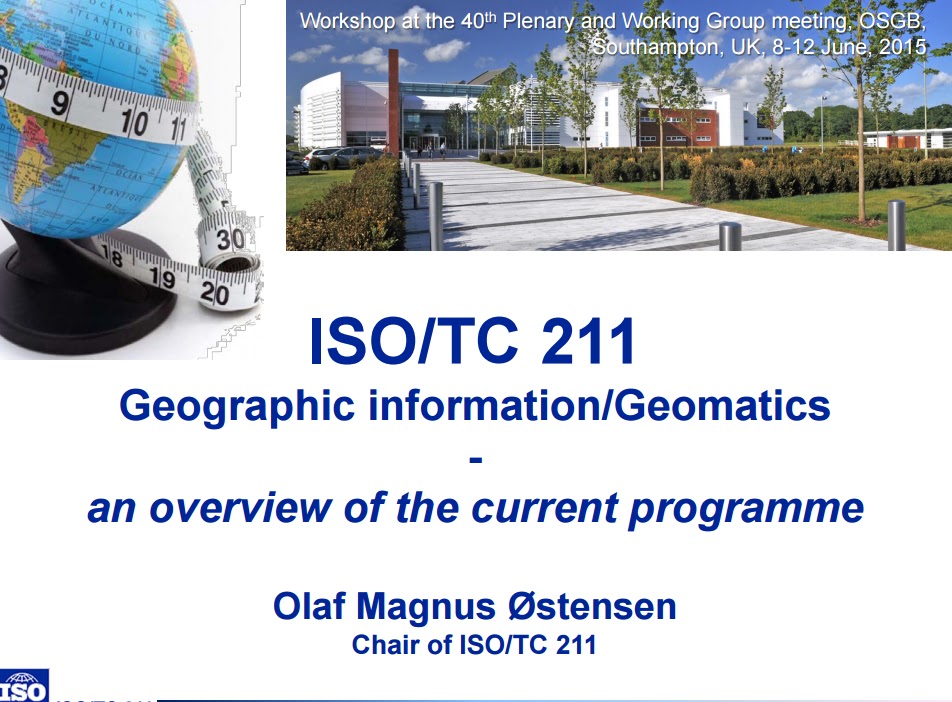Blog IDEE: Presentaciones del ISO/TC 211 Standards in Action Workshop