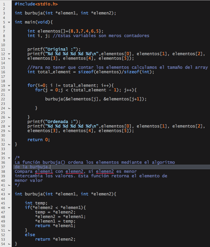 Aprende Lenguaje C: BURBUJA