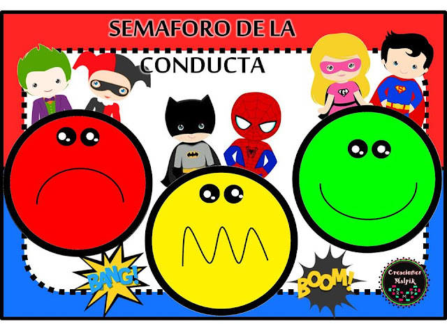 Fichas de Primaria: Semáforo de la conducta