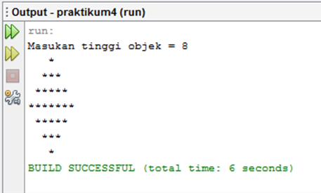 Membuat program untuk menampilkan gambar dari simbol bintang berbentuk ...
