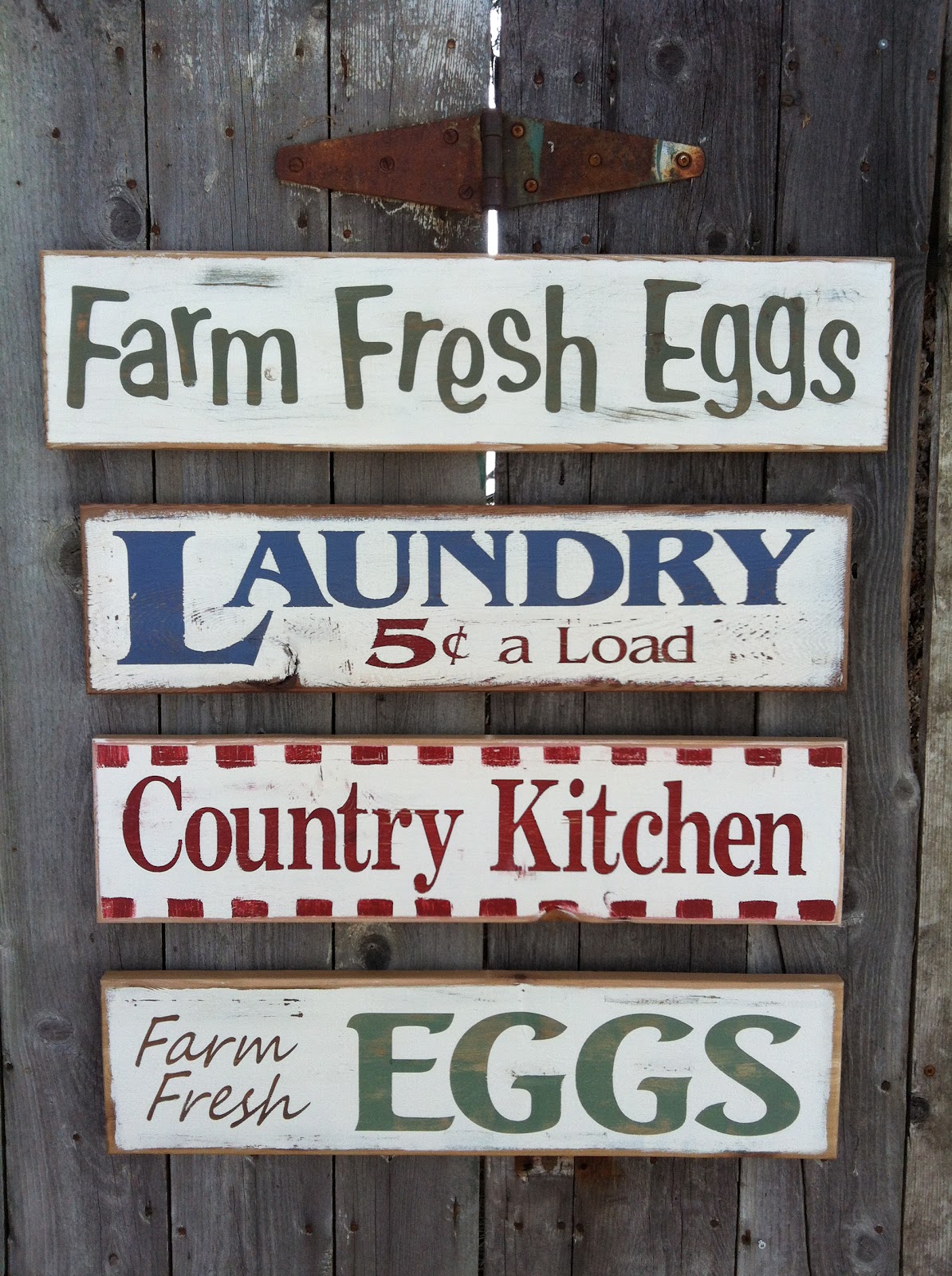 Rusty Nail Signs: Painted Country Signs - $25