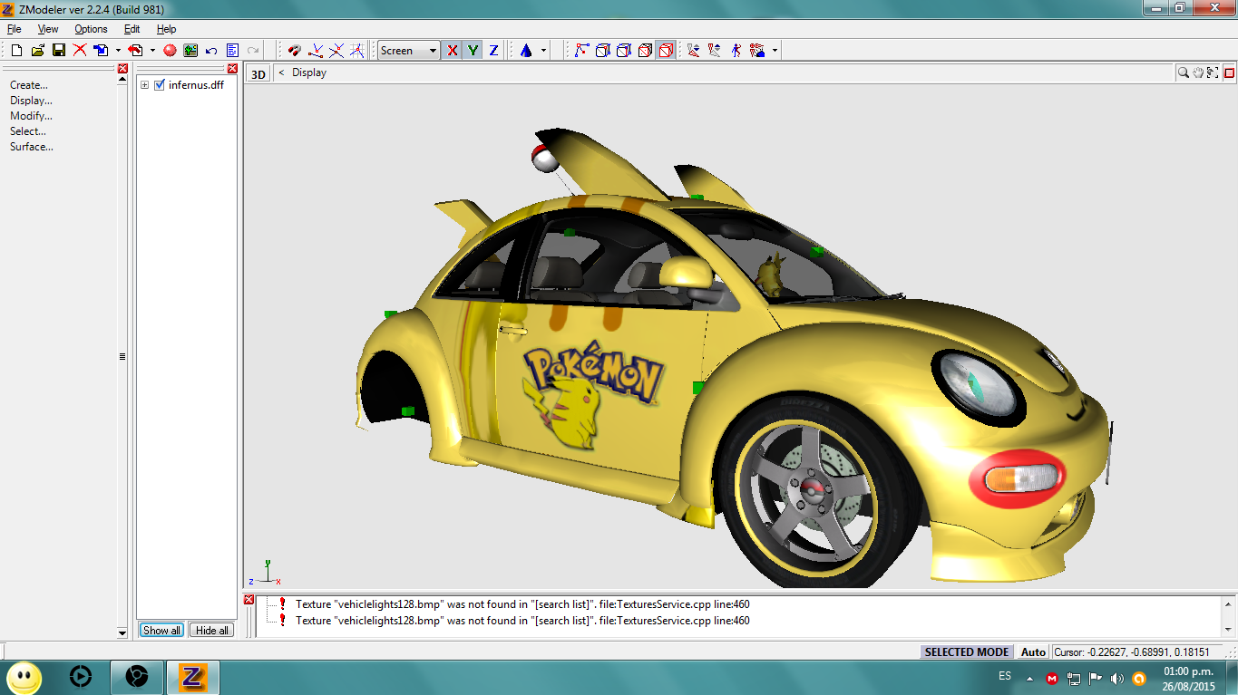 pack de recursos Zmodeler para autos