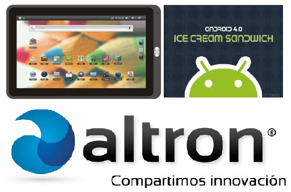 jetwayperu: Nueva Tablet Altron con Android 4.0 - Única en el Peru