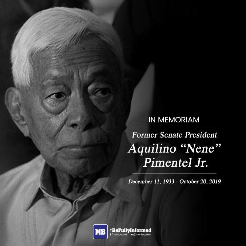PDP Laban founder & former senator Aquilino Pimentel, Jr passes away at ...