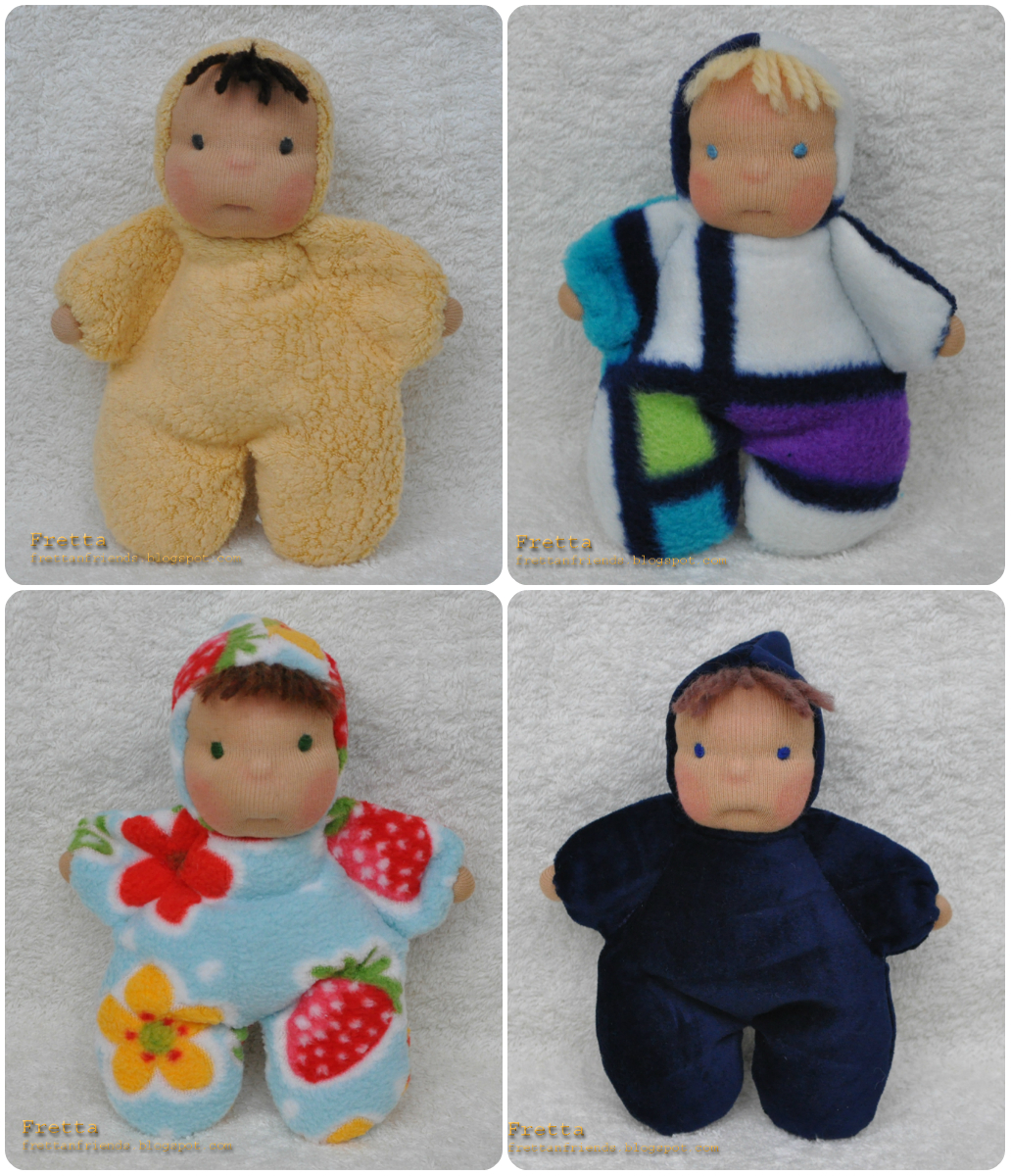 Fretta: Pocket Baby Dolls. 15 cm / 6" Waldorf Inspired Mini Baby Dolls ...