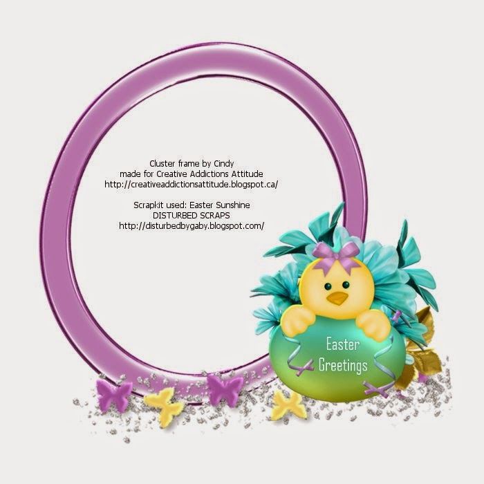 Creative Addictions Attitude: Easter Cluster Frames