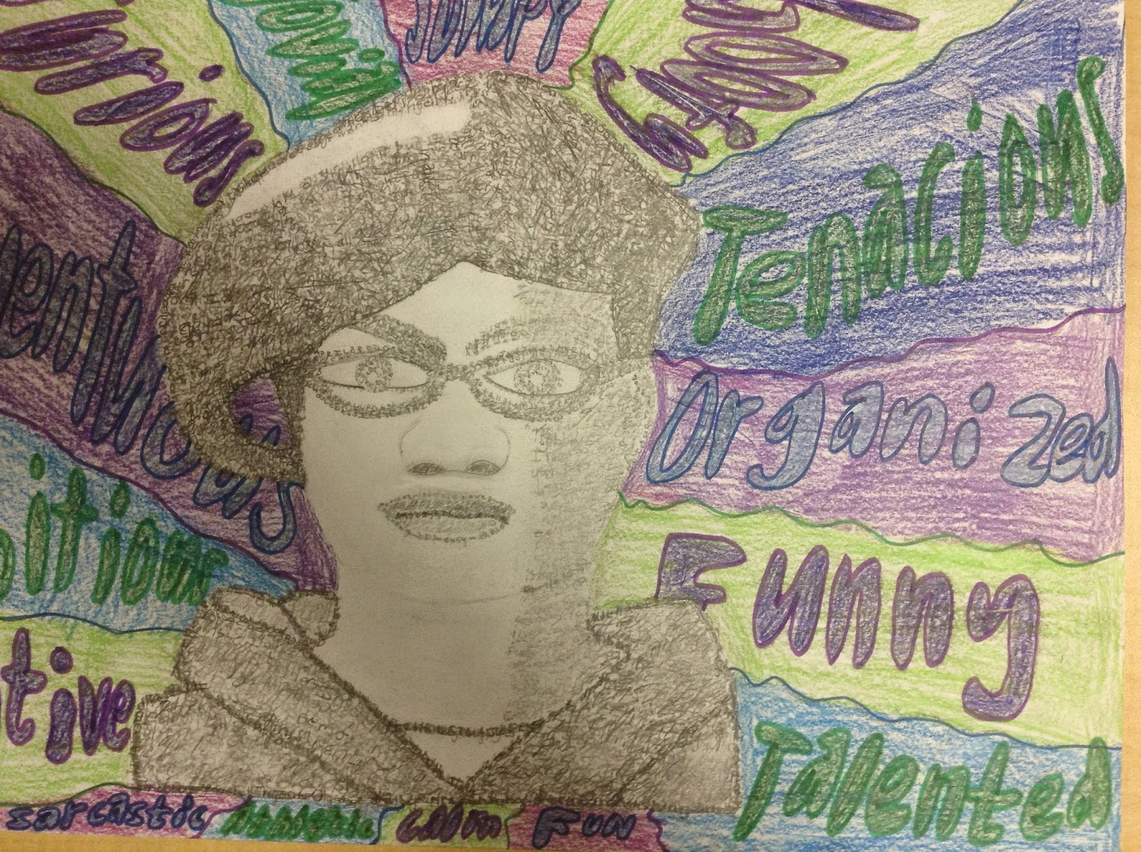 C.I.C.S. Bucktown Art: 8th/7th grade micrography portraits