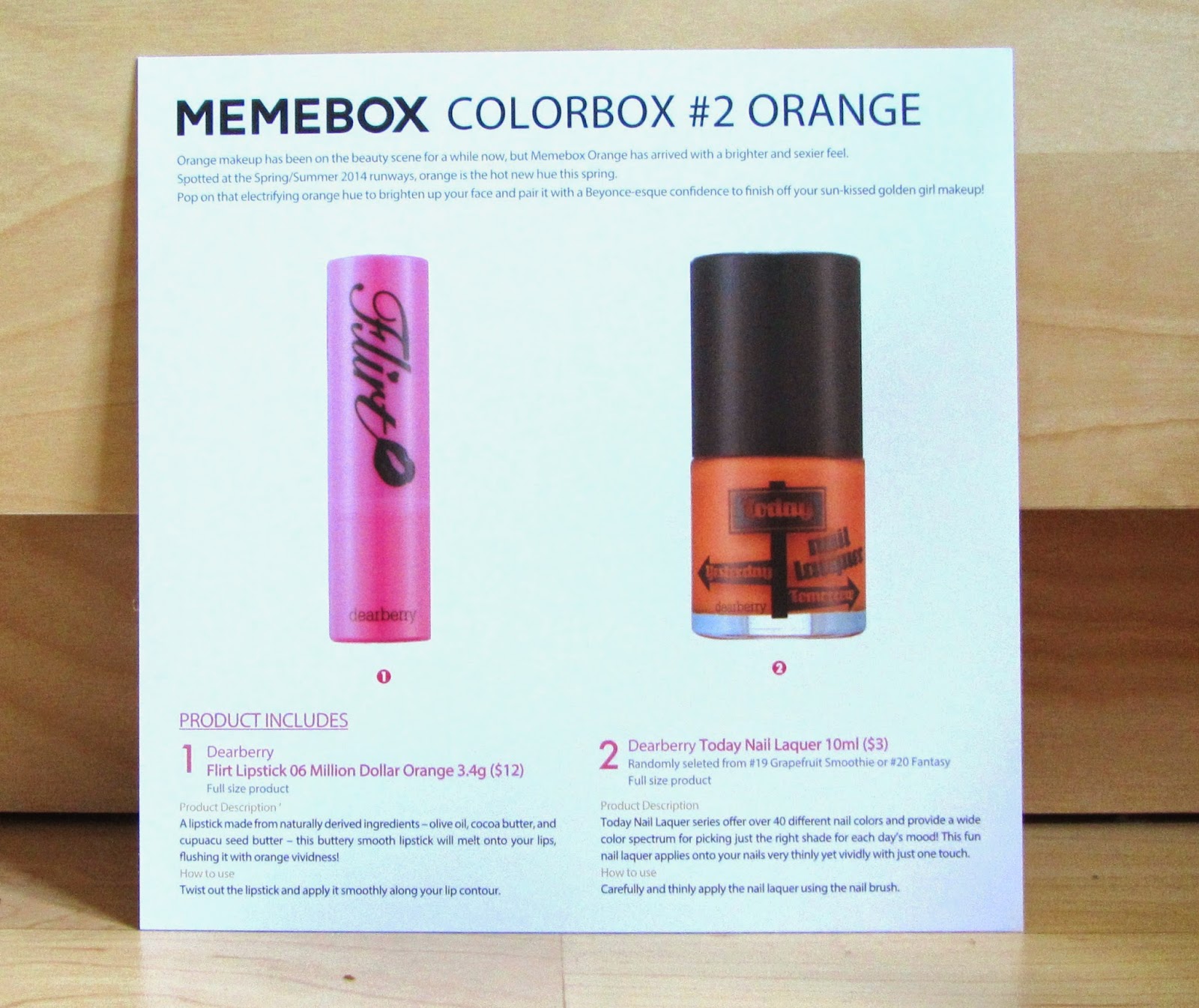 MMnoob: Unboxing: Memebox Colorbox #2 orange reveal