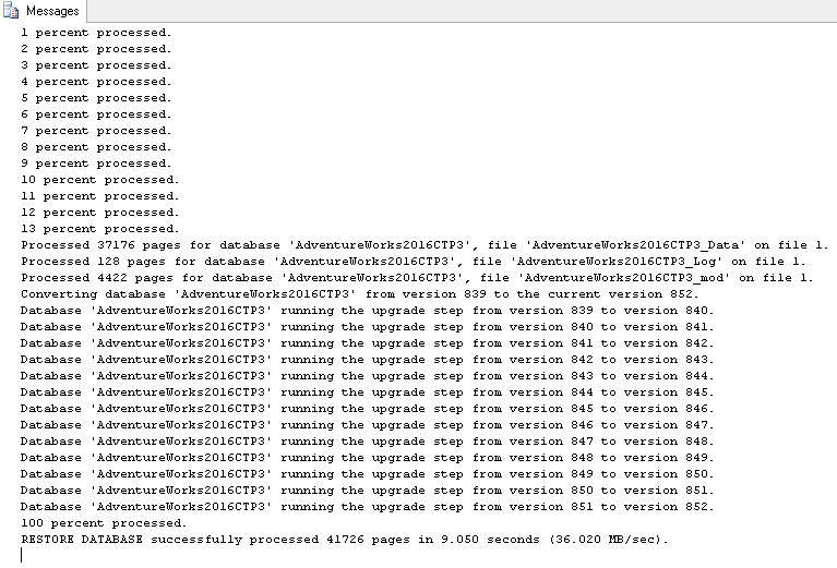 Sql Server Techniques Database Restore Error Of A Db With In Memory Oltp Objects 6501
