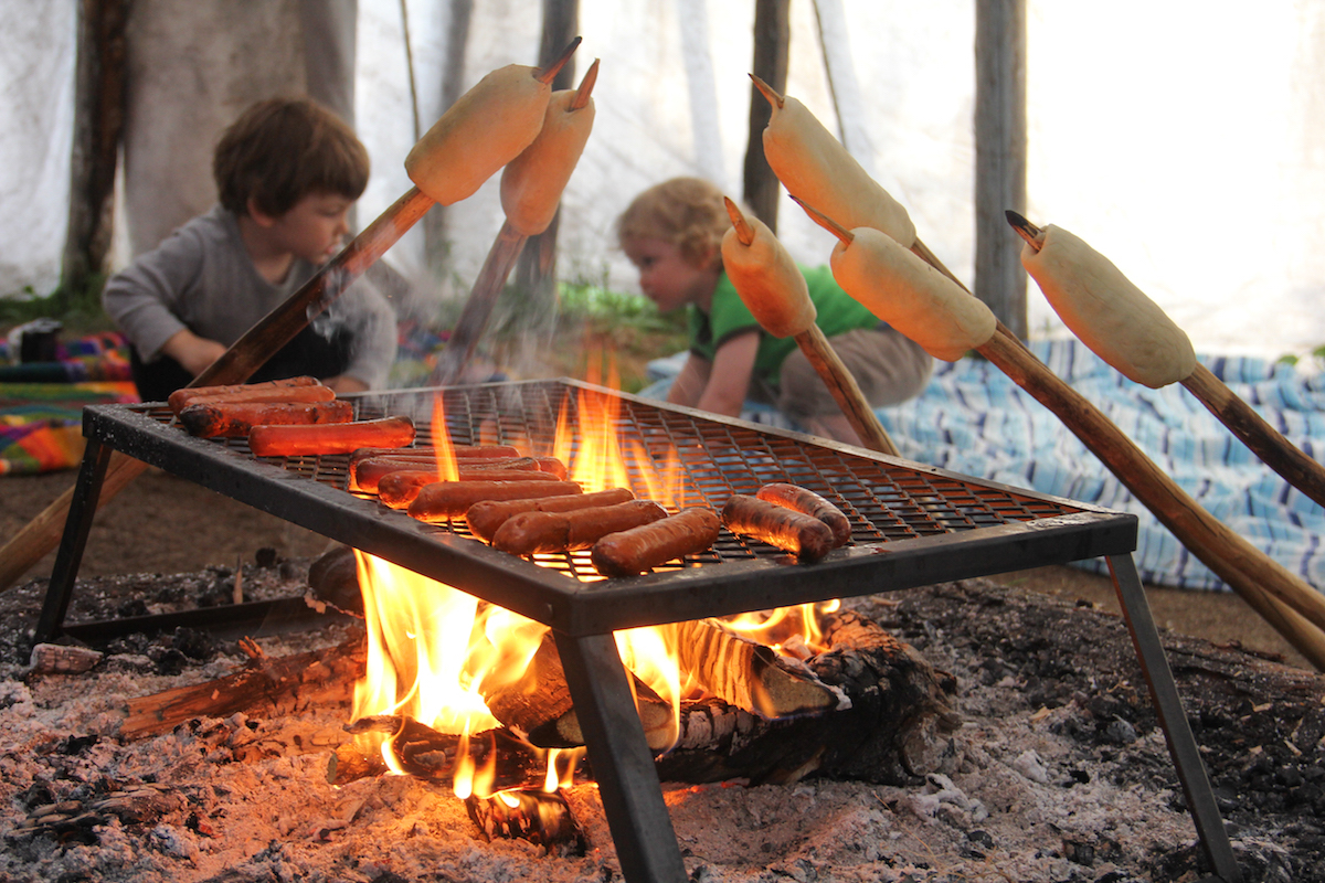 Hey, Lady Grey: Backyard teepees & a recipe for campfire stick bannock