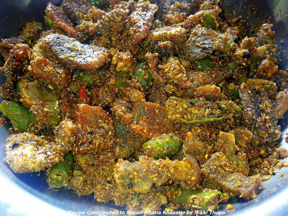 Sungur ko Achar - Pork Pickle ~ HAMRO NEPALI KHANA