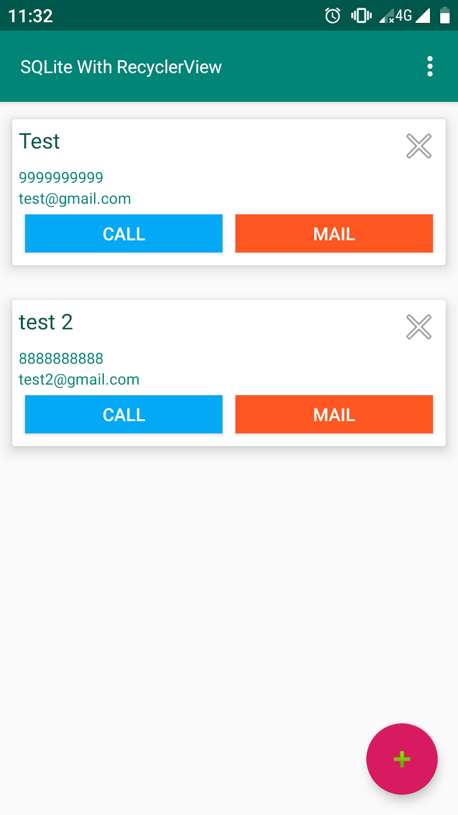 Sqlite With Recyclerview