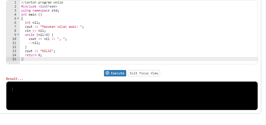 Fungsi Pernyataan While dan Do-While Pada C++