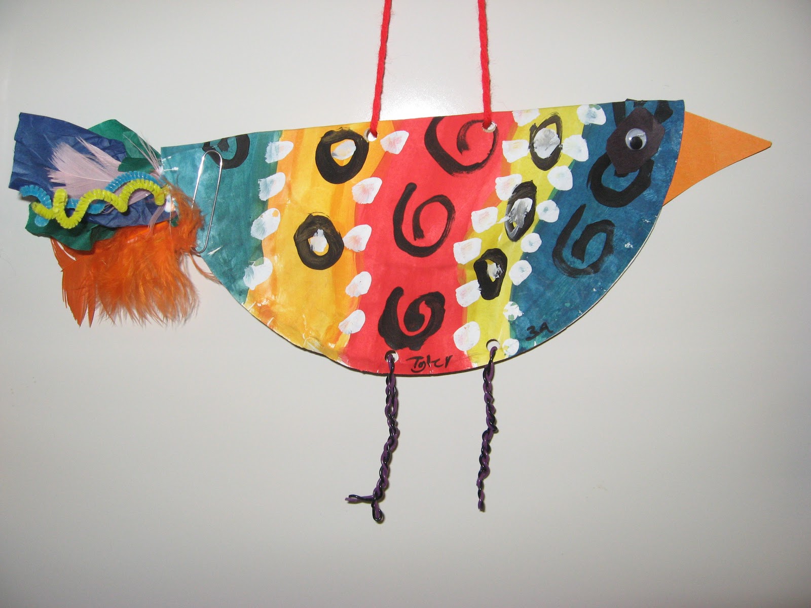 Jamestown Elementary Art Blog: 3rd grade Flying Birds!