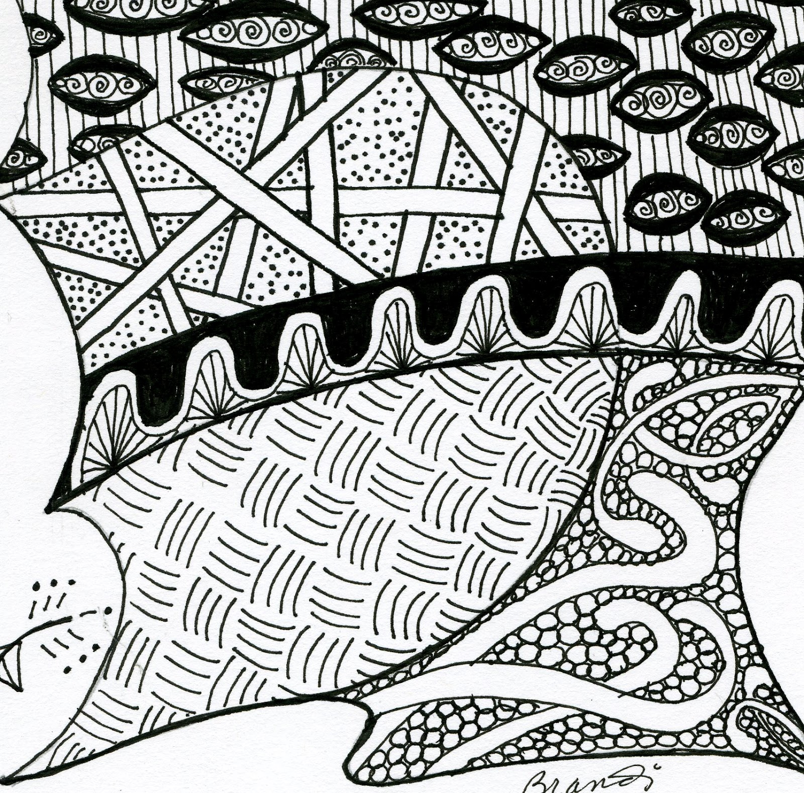 Brandi Cooper Studio: Zentangle Practice pieces