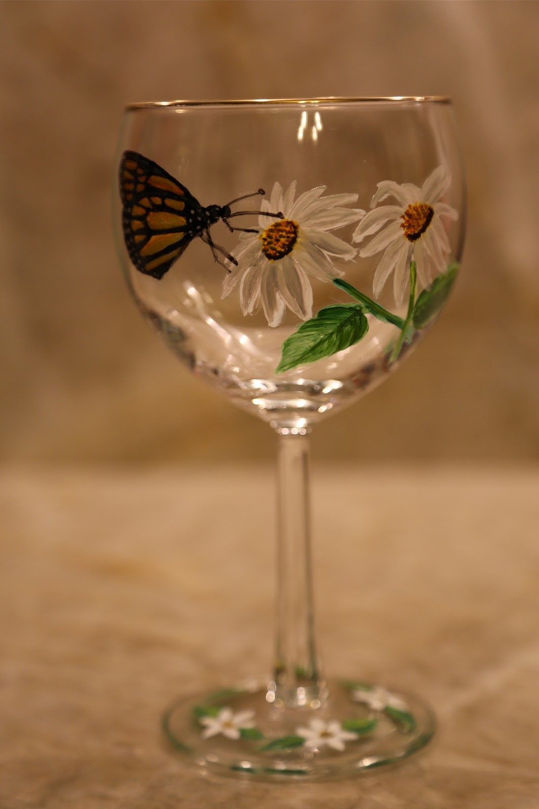 Sweet Southern Days: Hand-Painted Wine Glasses