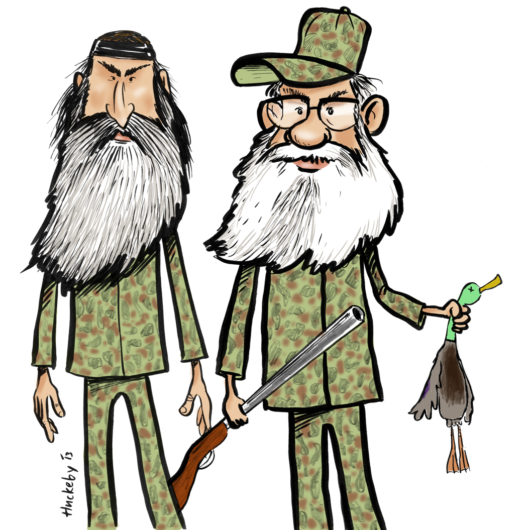 Huckart ( jon huckeby's blog ): Si & Phil. Duck Commander Cartoon 2