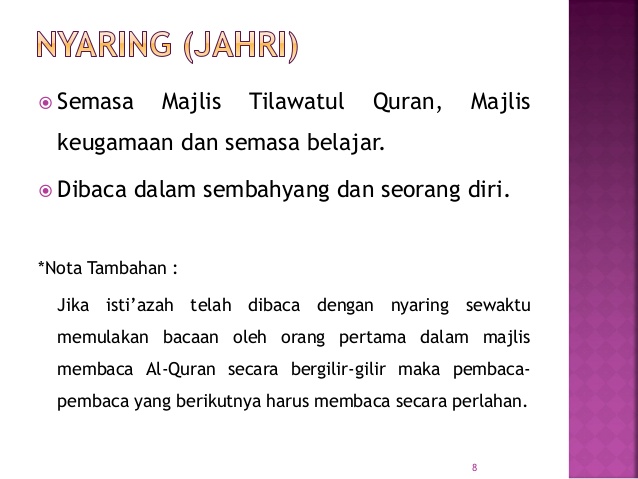 Isti'aazah ~ PENDIDIKAN ISLAM TINGKATAN 1 SMK JABI