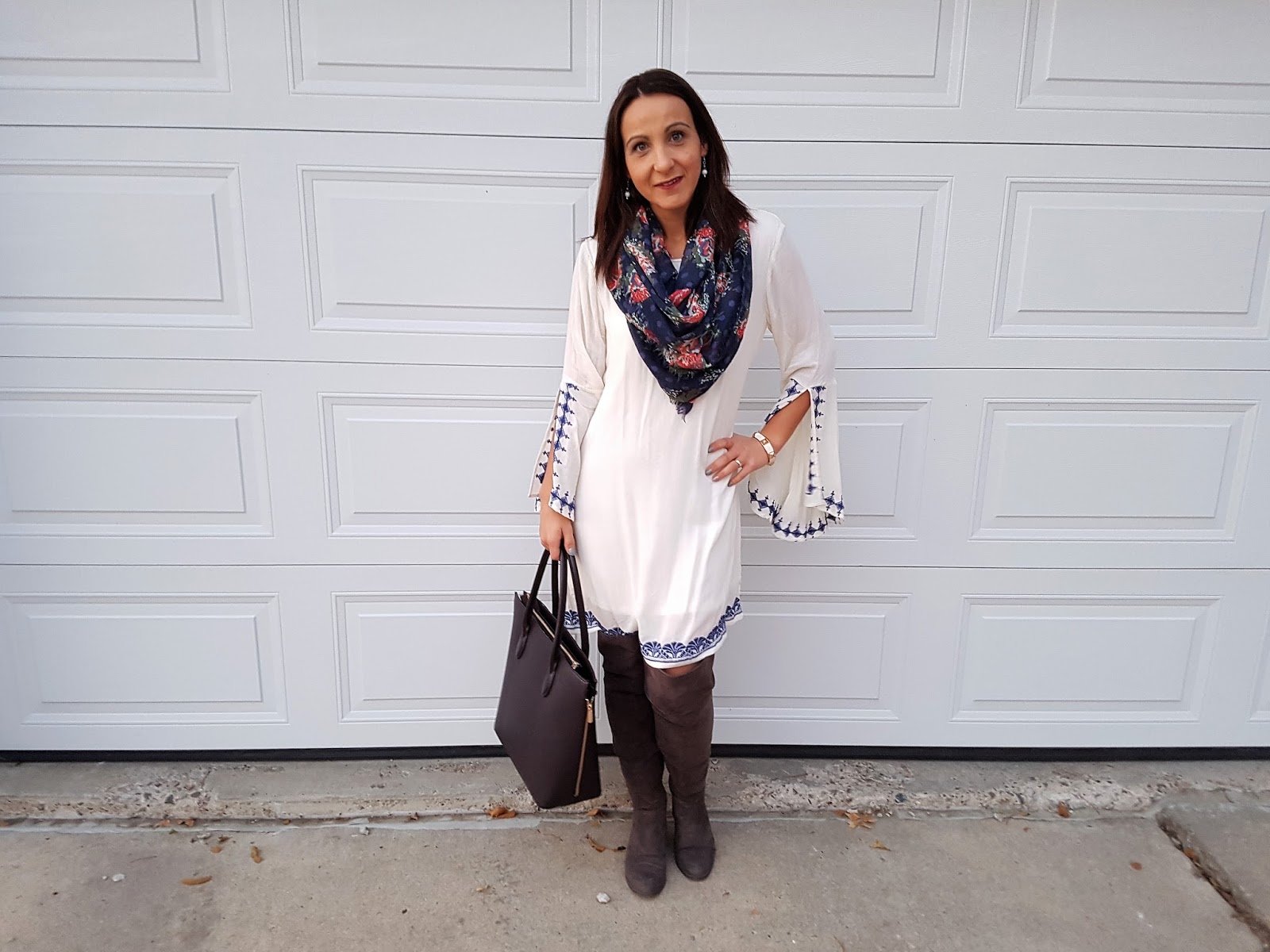Bo's Bodacious Blog: How to Style a White Dress for Fall