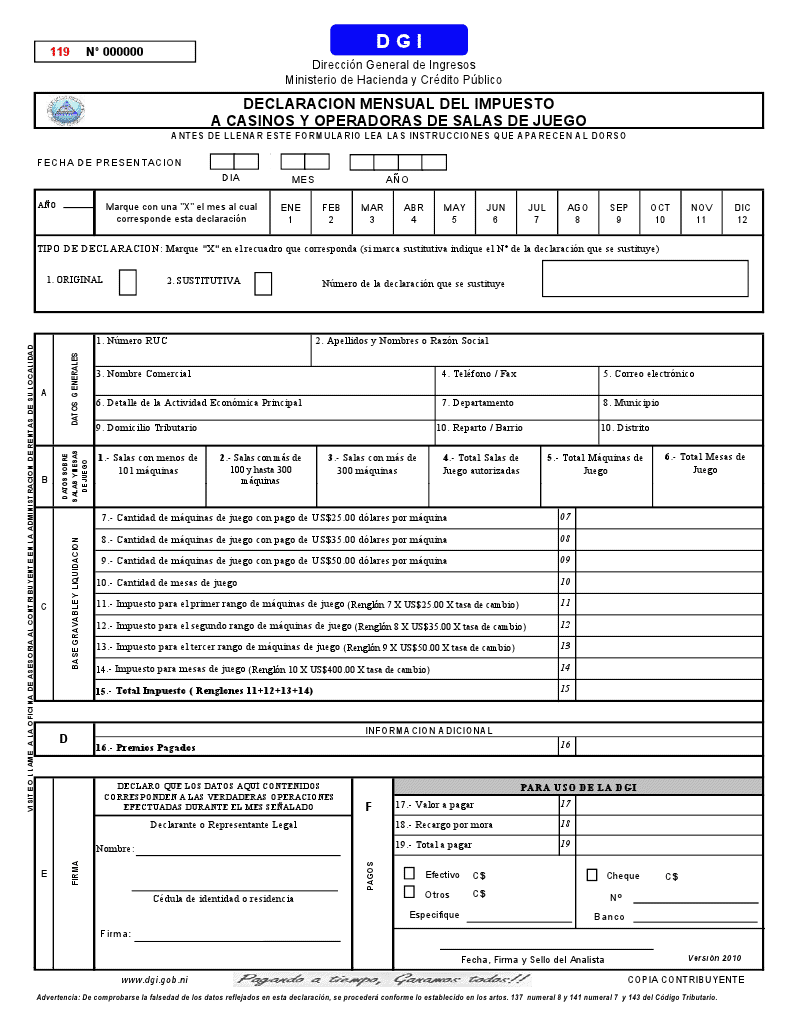 Consultas e Información de Interés: DGI: Formularios y Disposiciones ...