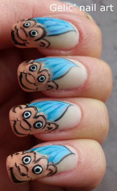 Gelic' nail art: 31DC2013 Day 29; Troll doll nail art