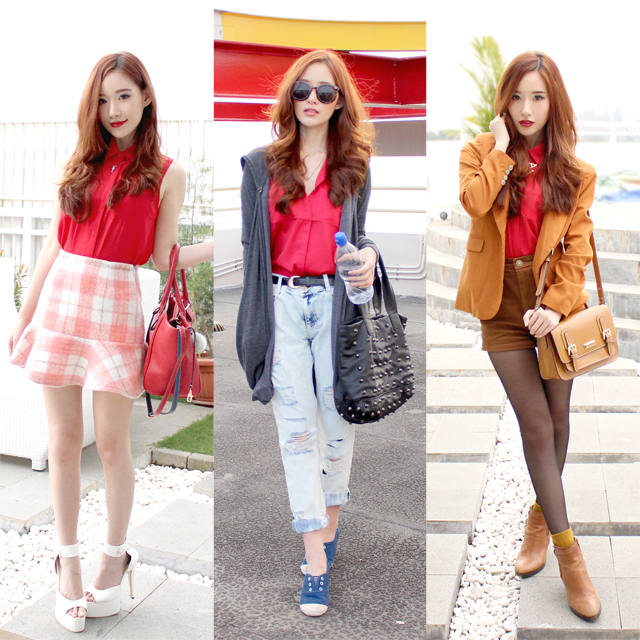 3 Ways to Style a Red Button-Up Shirt | ellejess