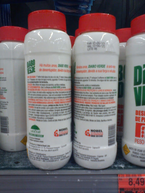 Blog do Desentupidor: Desentupidor Diabo Verde em pó, instruções de uso ...