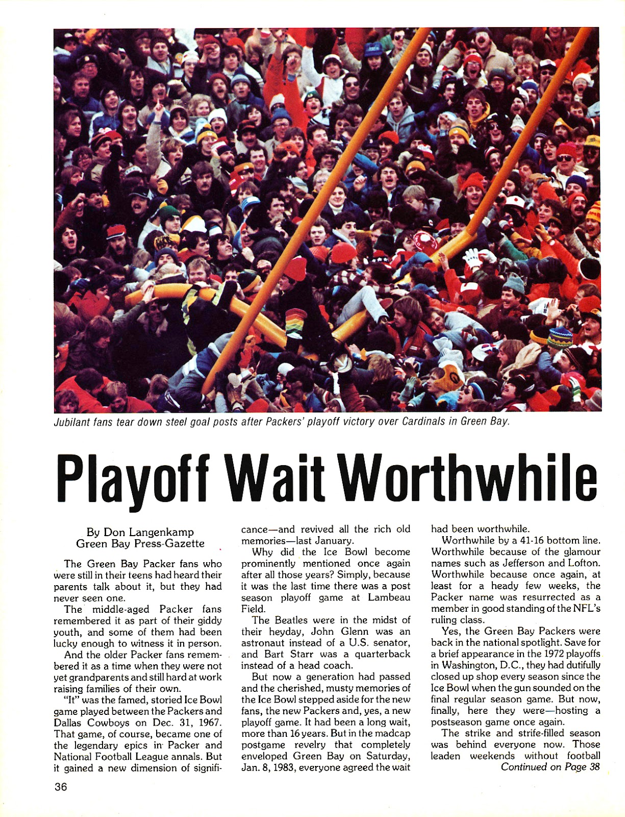 PACKERVILLE, U.S.A.: 1982 Playoff Win Over Cardinals