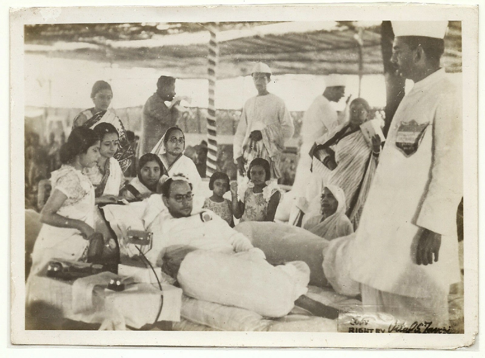Two Rare Photographs of Subhas Chandra Bose - 1930-40's - Old Indian Photos
