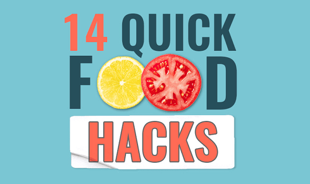 14 Quick Food Hacks You Need to Know #infographic - Visualistan