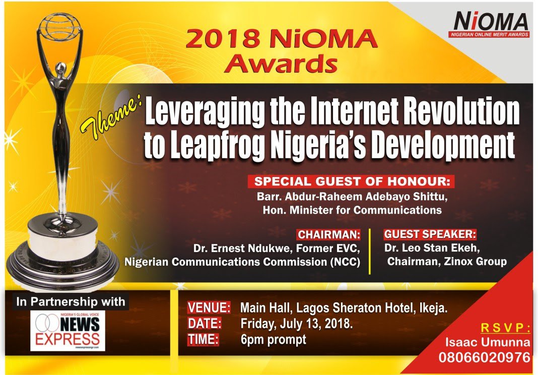 NiOMA Unveils 12 Nominees for Maiden Awards - Brand Icon Image - Latest ...