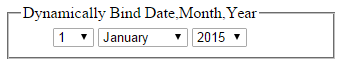 How to dynamically set Date , Month ,Year in drop down list in asp.net ...