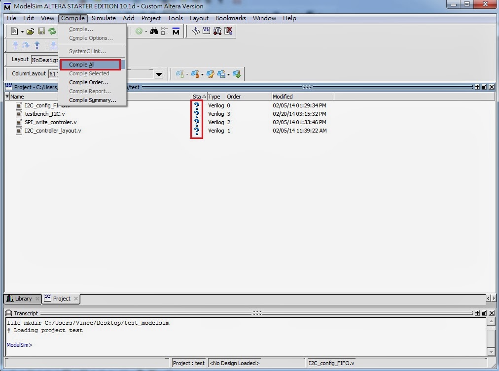 vince 學習筆記: Altera ModelSim Tutorial