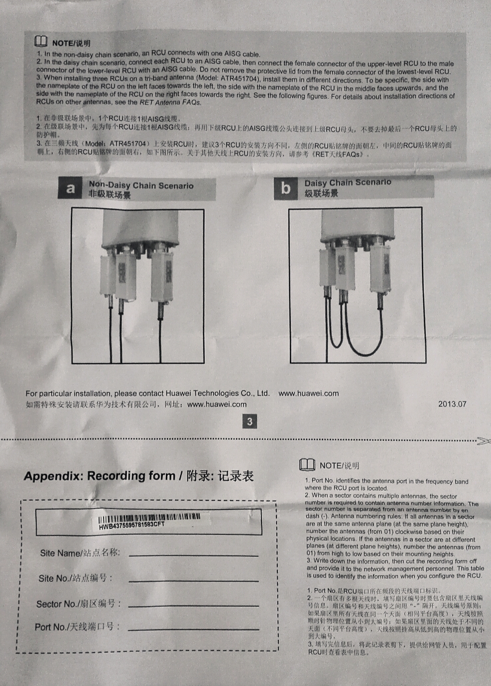 RCU Remote Control Unit