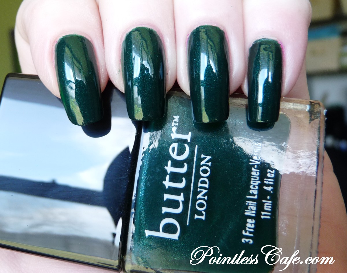 butter LONDON British Racing Green - Swatches and Review | Pointless Cafe