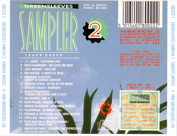 OPDK¹: Various - Greensleeves Sampler Vol.2 (Greensleeves CD, 1988)
